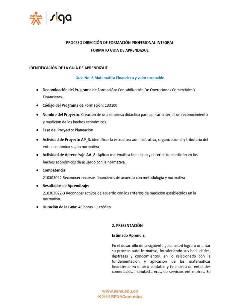Guia 8 Matematicas Financieras | PDF | Contabilidad | Tasa interna de ... Guia 8 Matematicas Financieras | PDF | Contabilidad | Tasa interna de ...