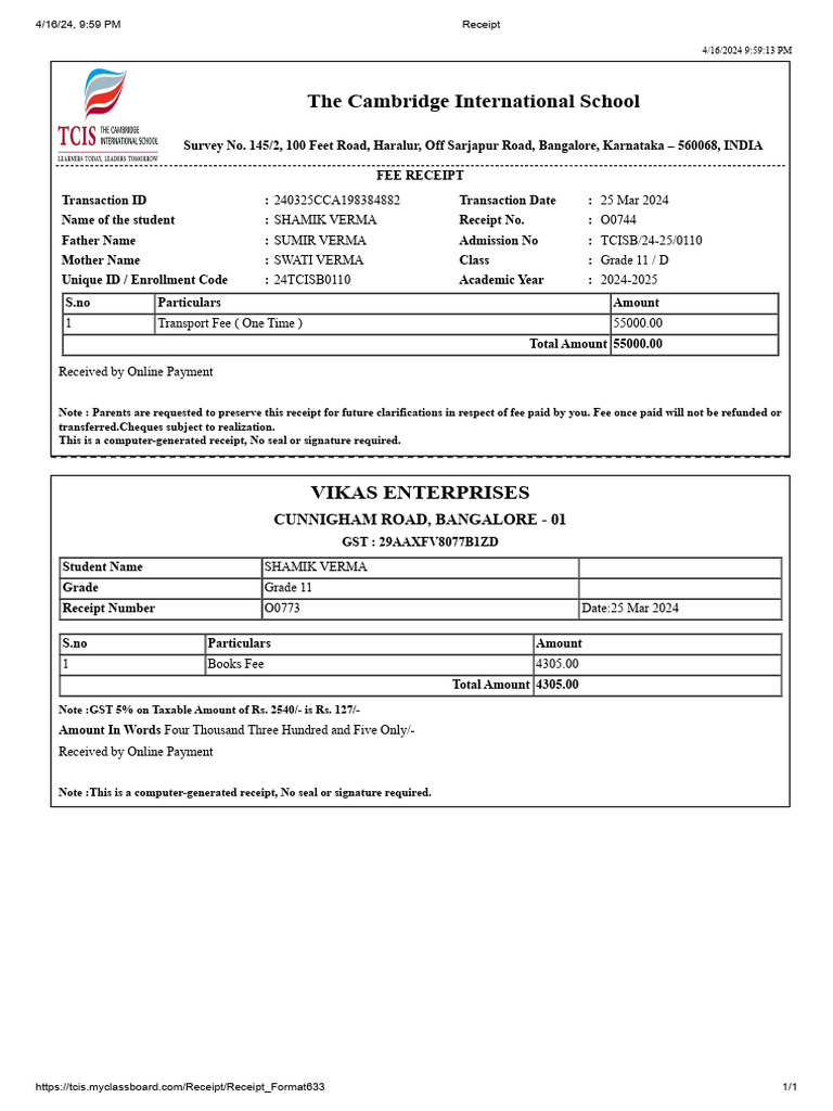 Receipt | PDF | Receipt | Payments