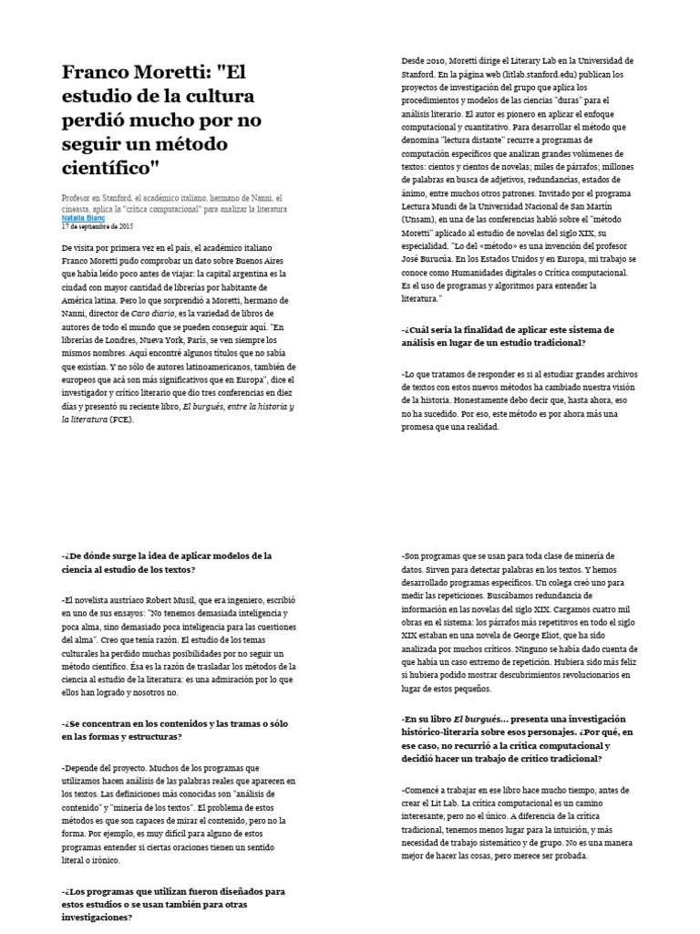 Moretti | PDF | Novelas