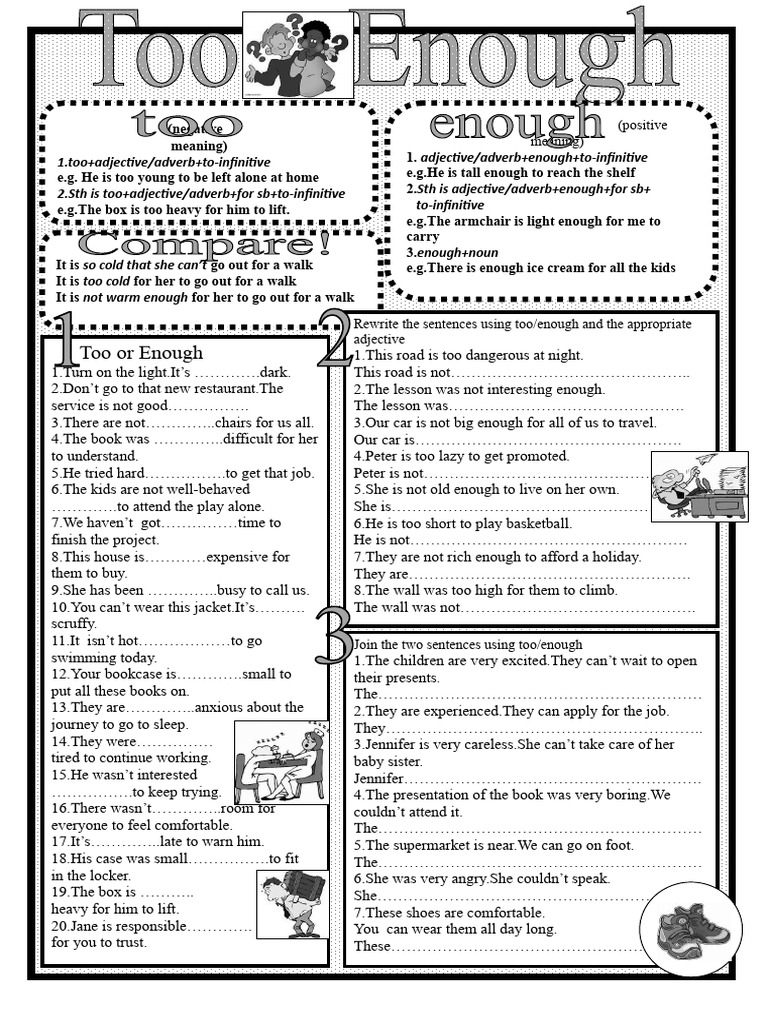 Too and Enough | PDF