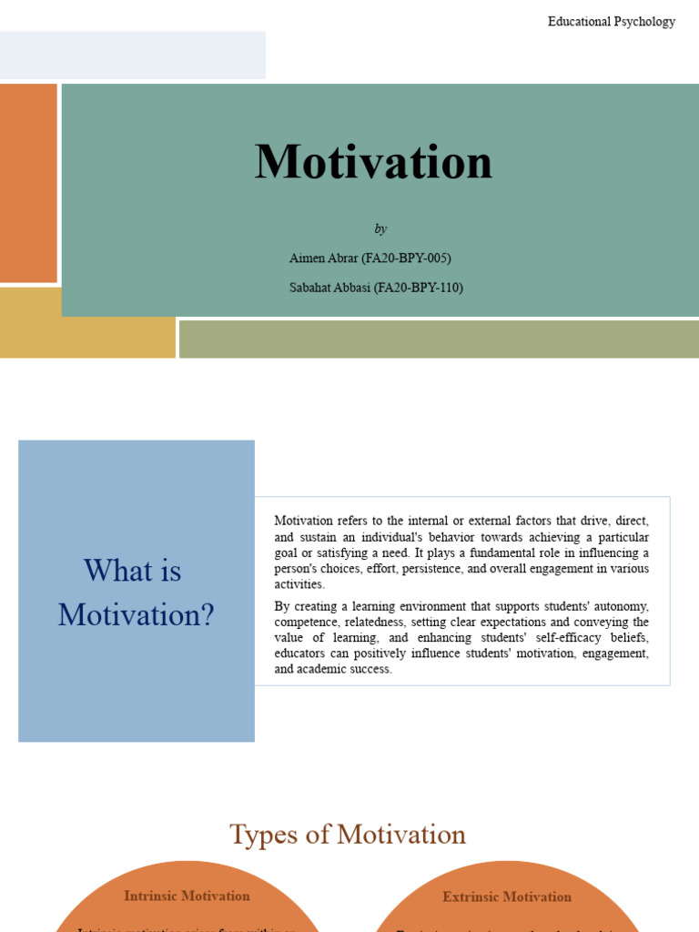 Motivation | PDF | Motivational | Motivation