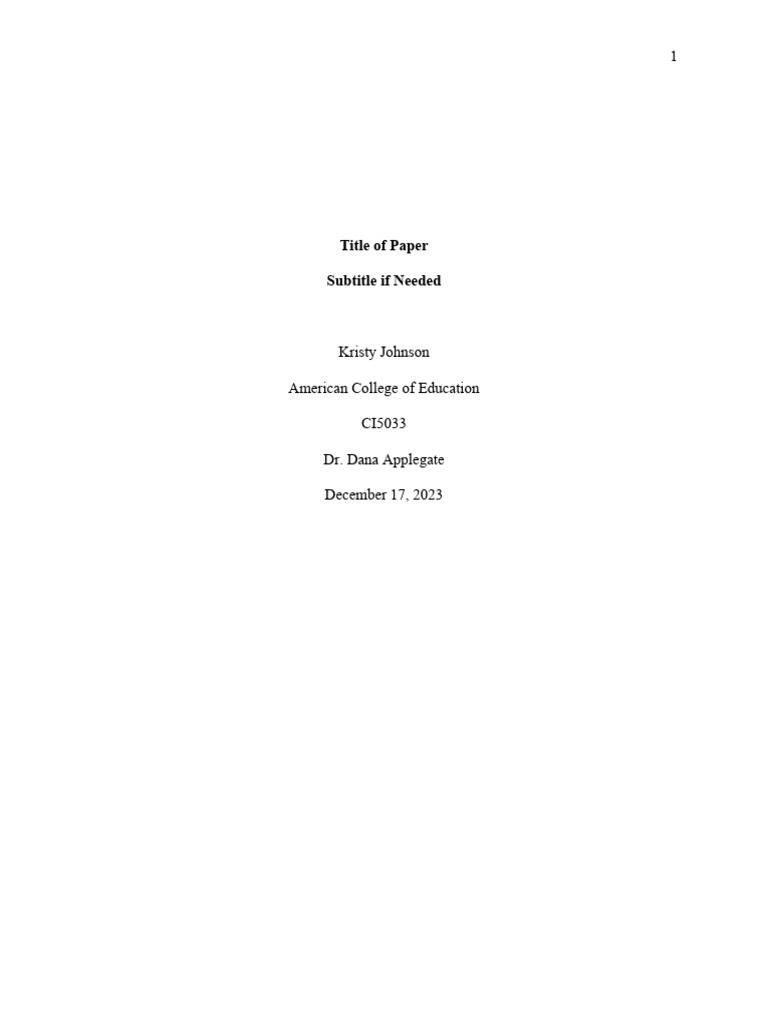 CI5033 Module 5 Application | PDF | Disciplines | Leadership