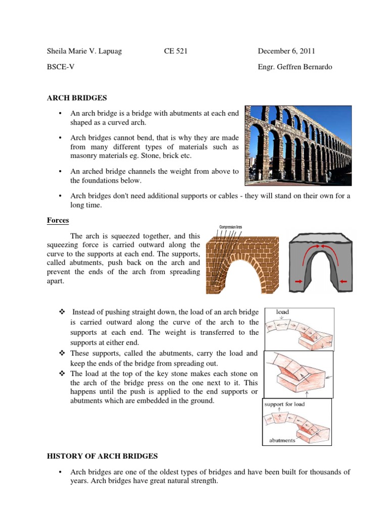 Overview of Arch Bridges and Their Benefits | PDF | Bridge | Truss