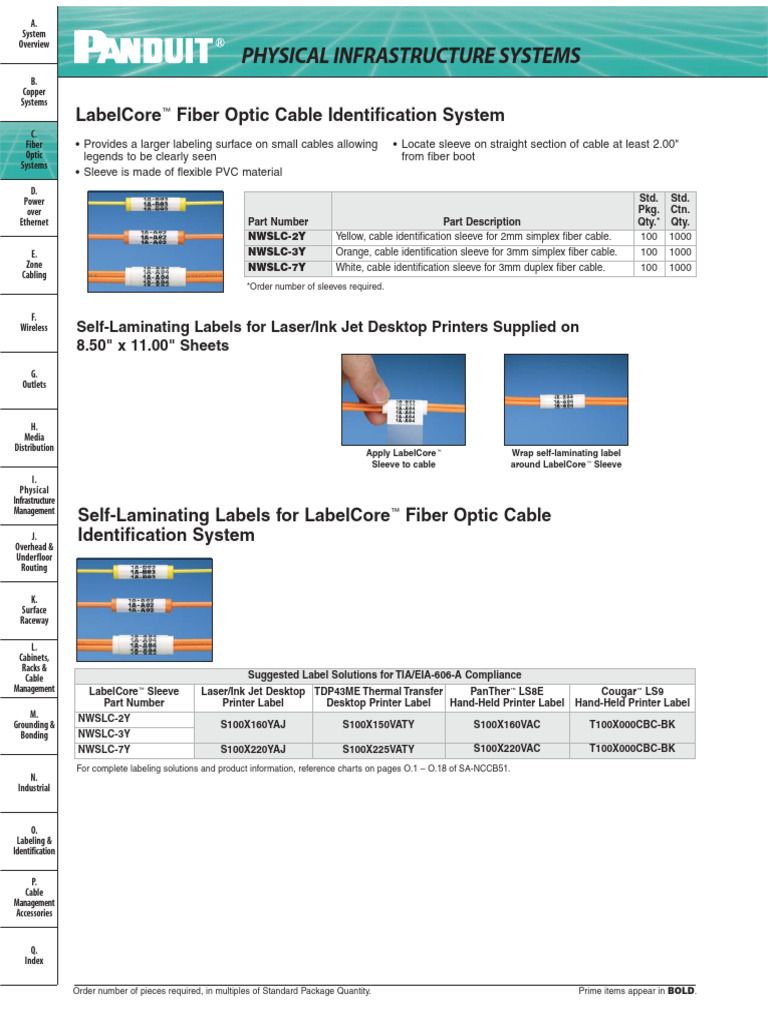 Panduit | PDF | Printer (Computing) | Optical Fiber