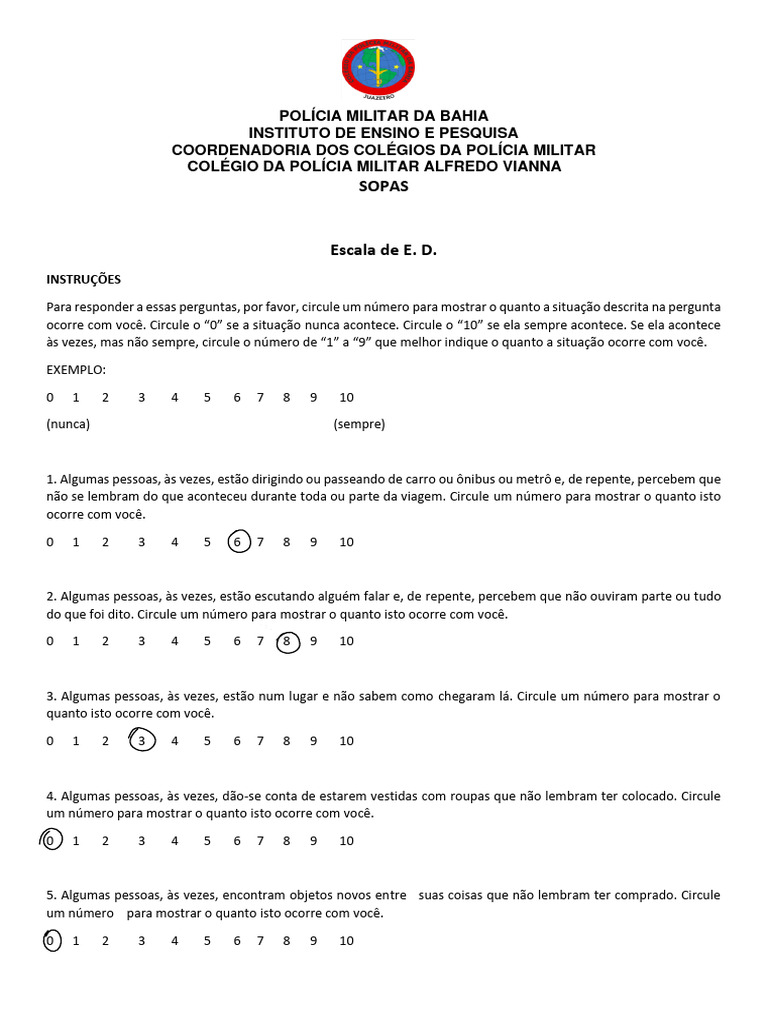 Escala de E.D. | PDF
