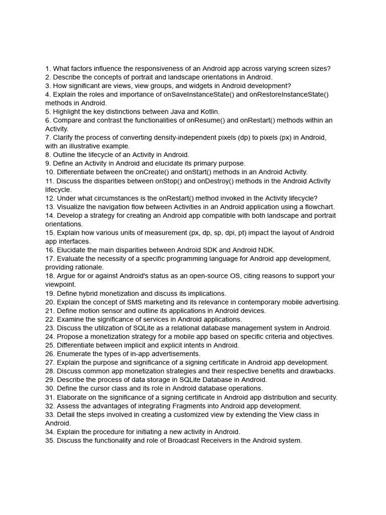 Mad PDF | PDF | Android (Operating System) | Databases Mad PDF | PDF | Android (Operating System) | Databases