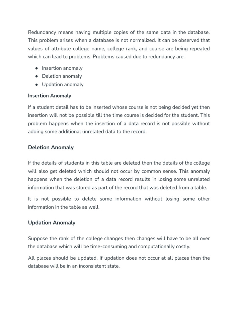 Normalization Pdf Databases Information Technology