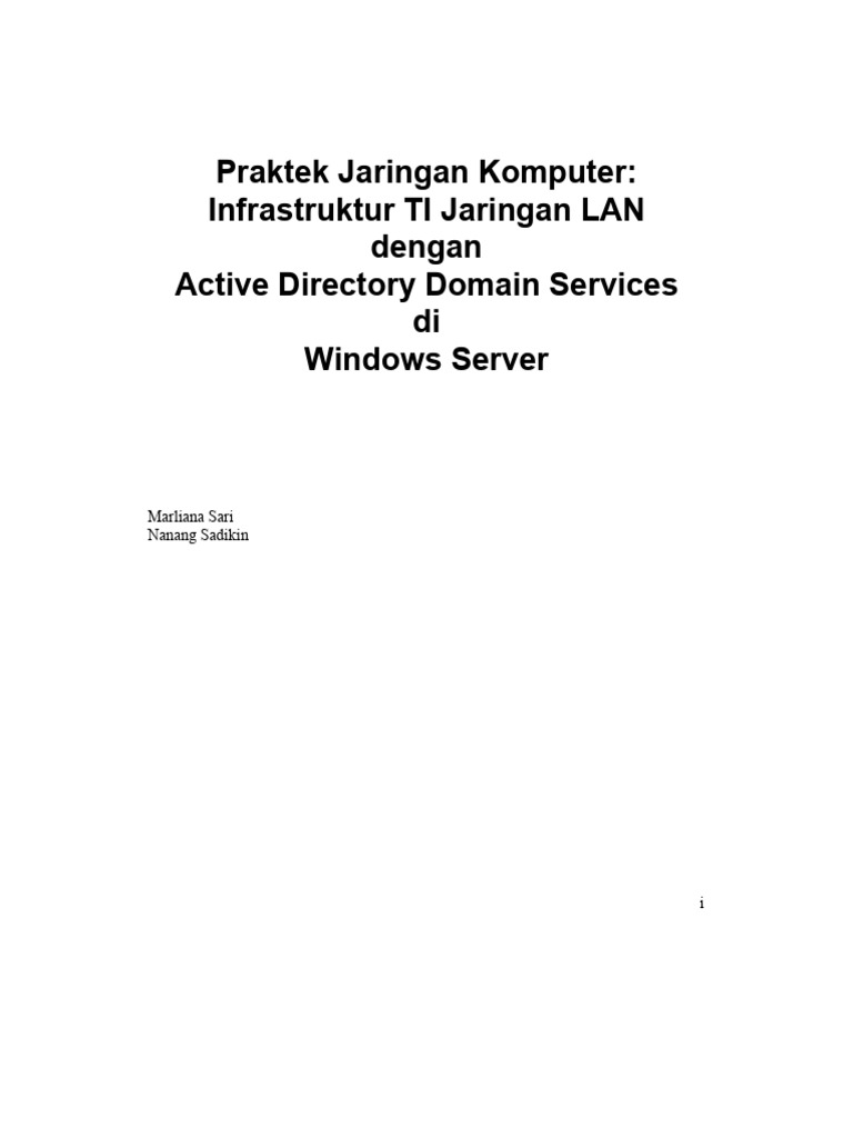 Praktek Active Directory di Jaringan LAN | PDF | Komputer