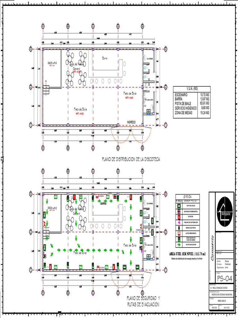 Plano de Distribucion de La Discoteca: Zona de Mesas General Barra | PDF