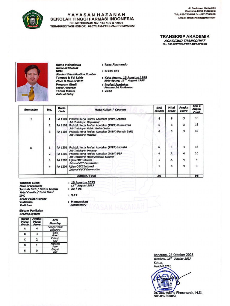 Transkrip Reza | PDF