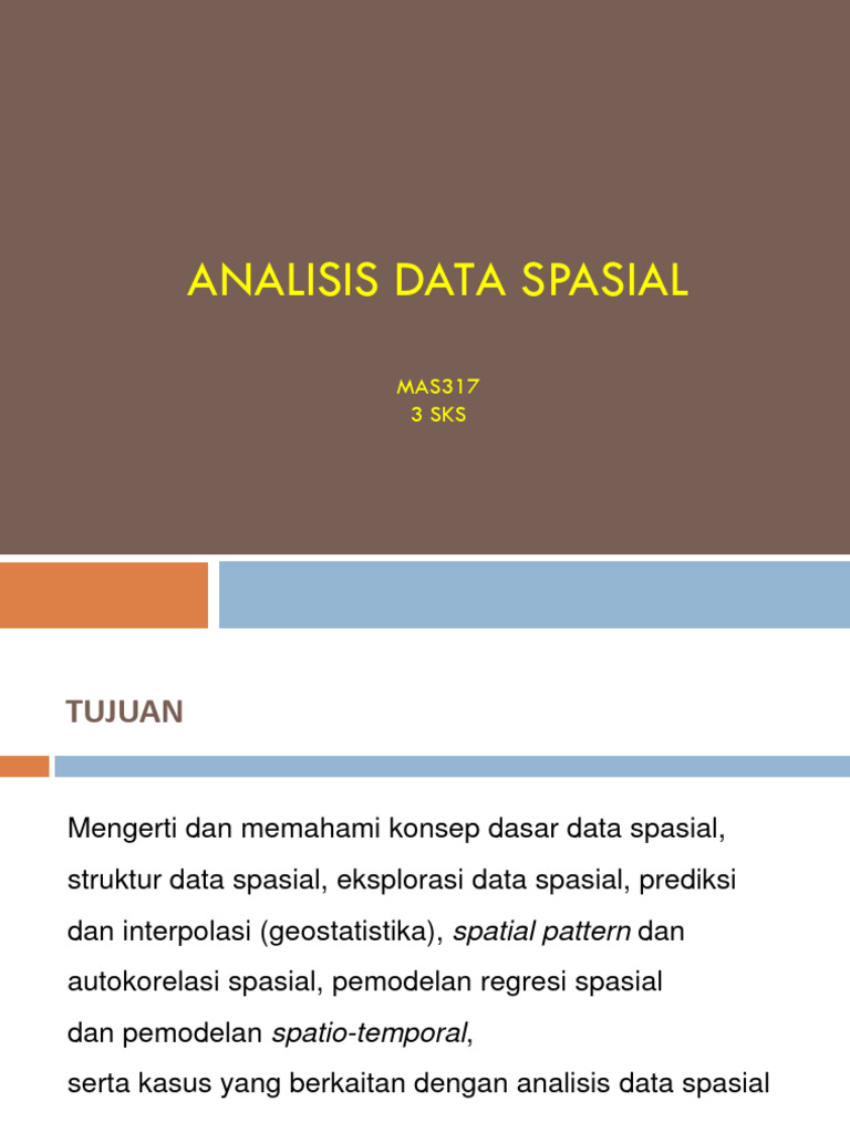M1 - Pengantar Analisis Data Spasial | PDF