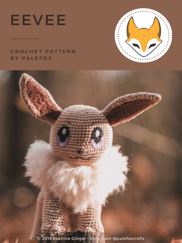 Fennec Fox Eevee Pokemon Amigurumi PDF Pattern - 1 | PDF | Yarn | Crochet