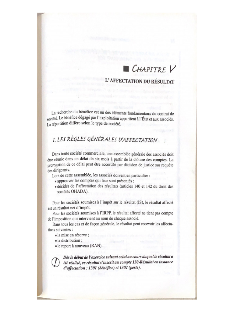 L'affectation Du Résultat | PDF