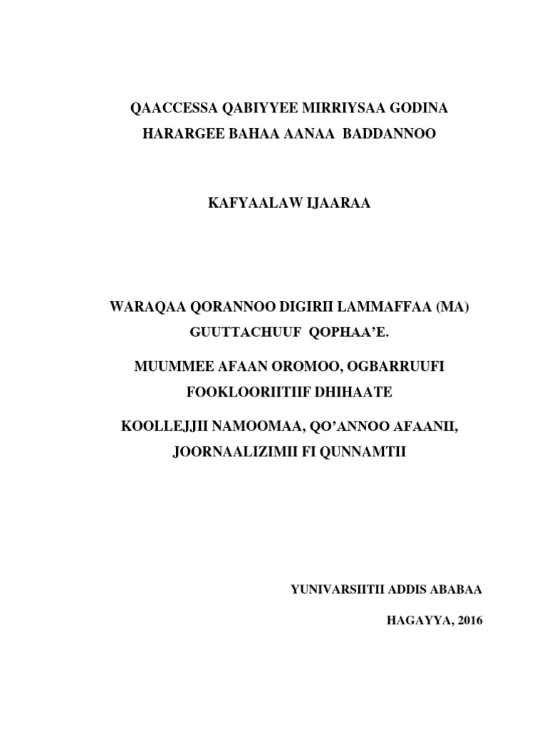 Kafyaalaw Ijaaraa | PDF