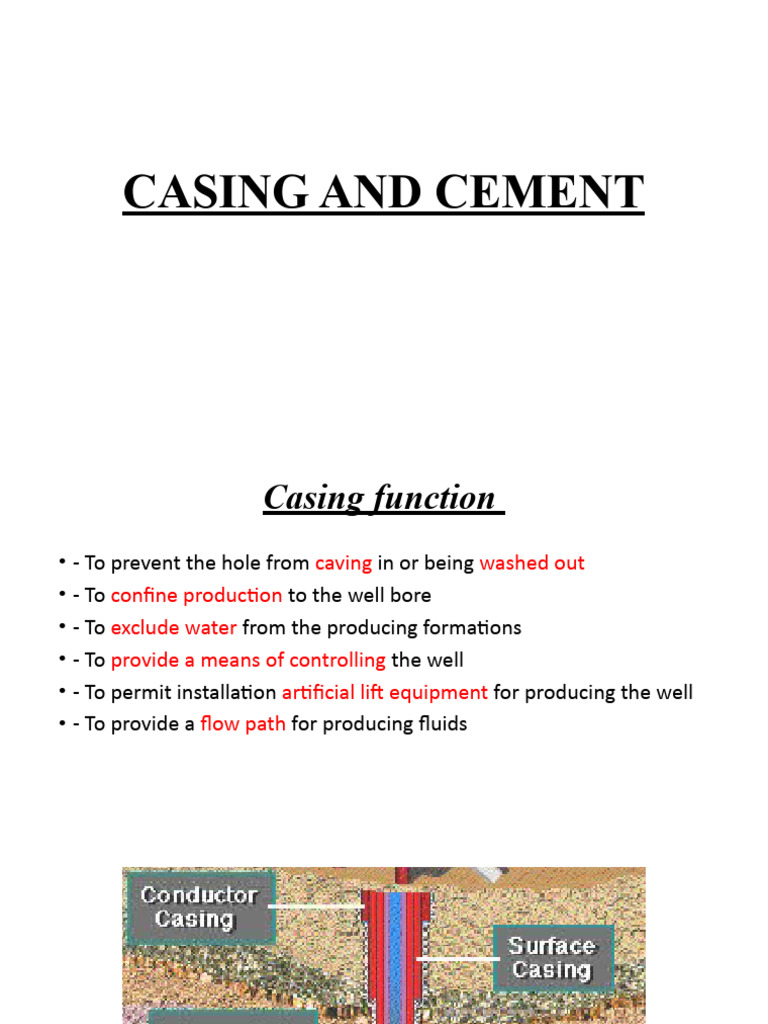 Casing and Cement | PDF | Casing (Borehole) | Building Materials