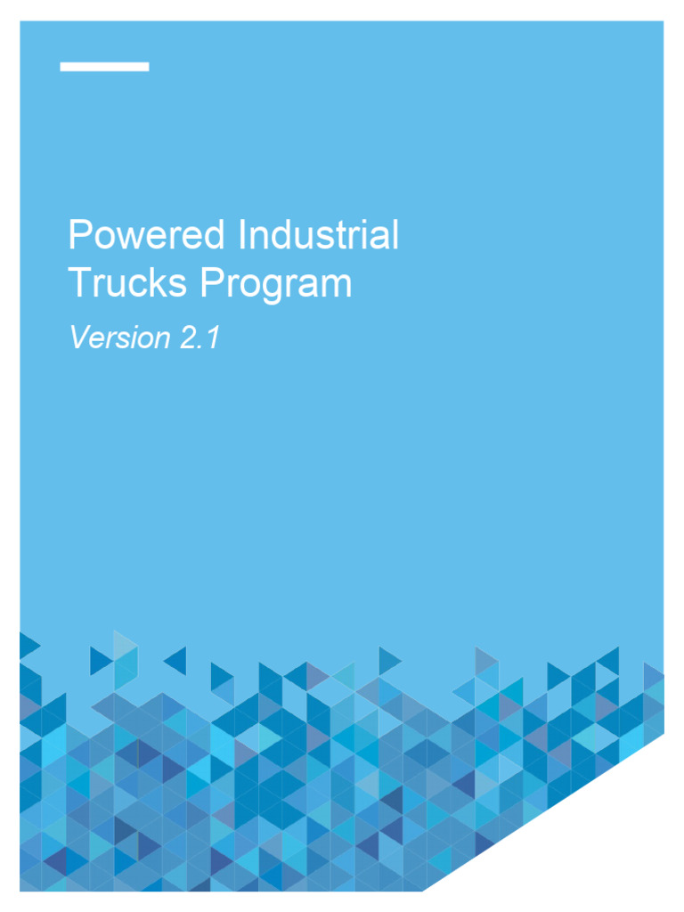 Powered Industrial Trucks v2.1 | PDF | Forklift | Occupational Safety ...
