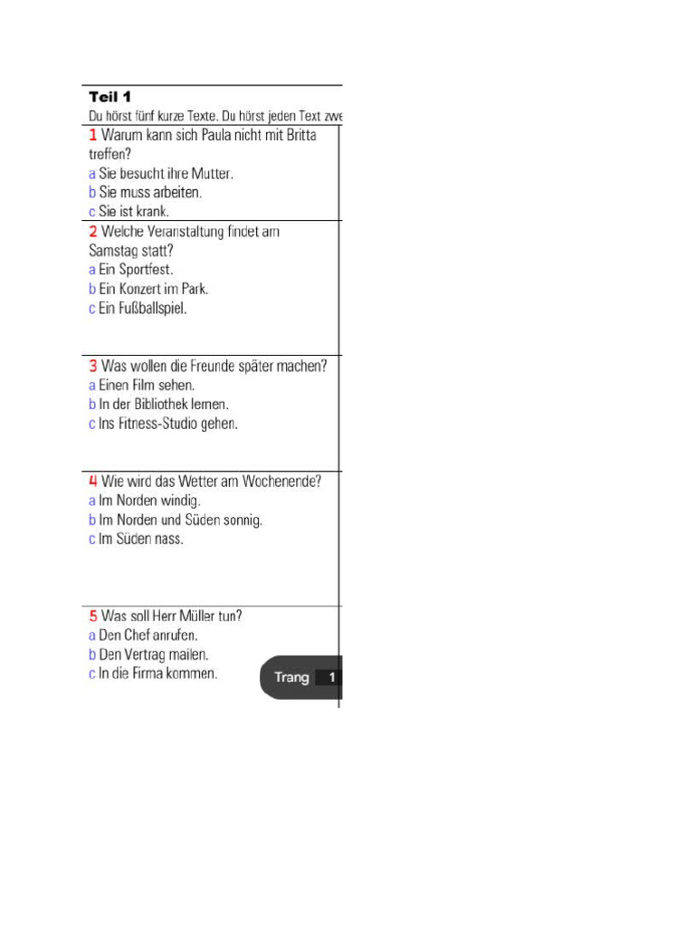 A2 - Test11 Horen | PDF