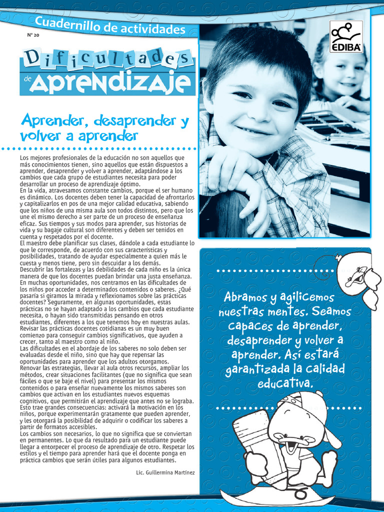 Cuadernillo de actividades | Descargar gratis PDF | Enseñando | Aprendizaje
