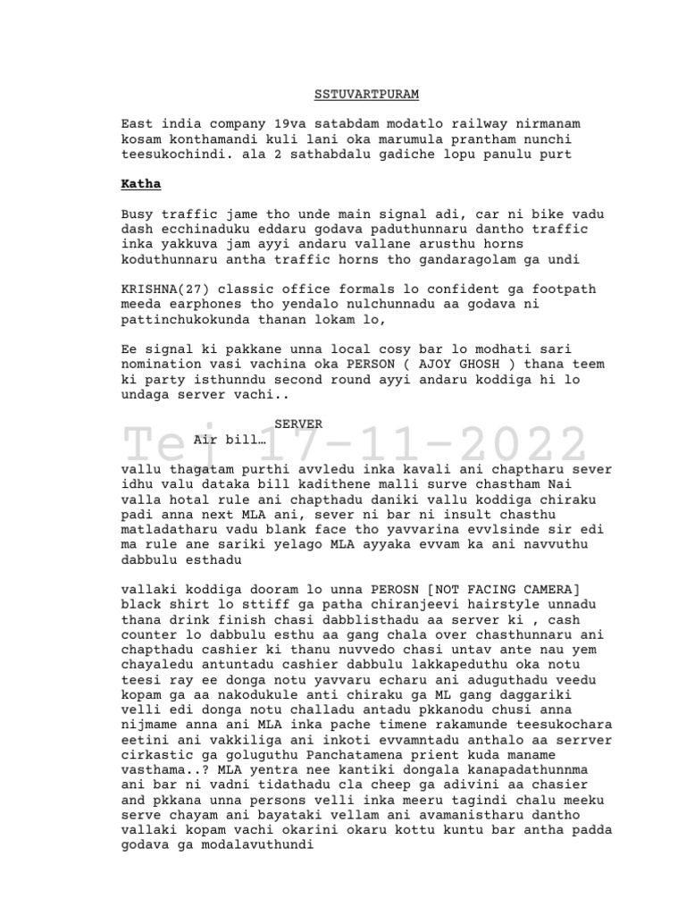 Celtx - Script Stuvartpuram | PDF