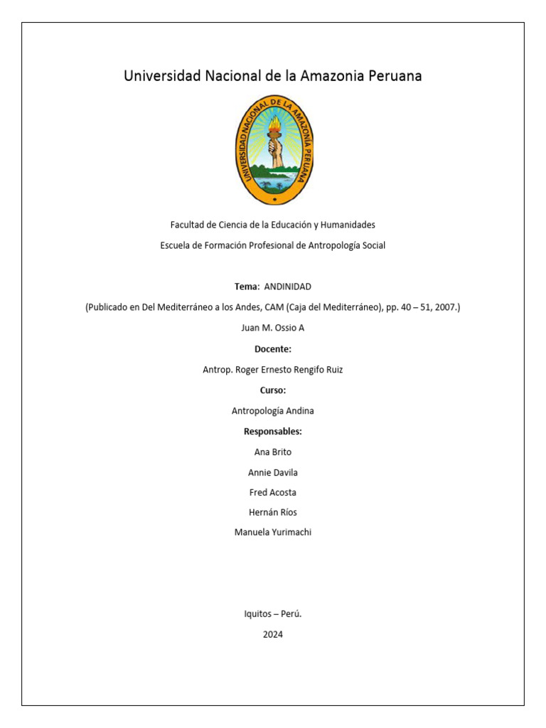 Universidad Nacional de La Amazonia Peruana | PDF | Perú | Globalización