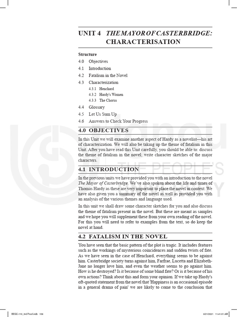 Unit 4 | PDF | Destiny | Tragedy