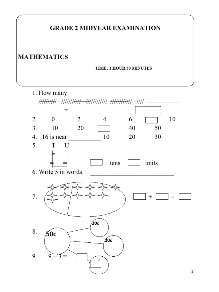 Grade 2 Maths-1 | PDF