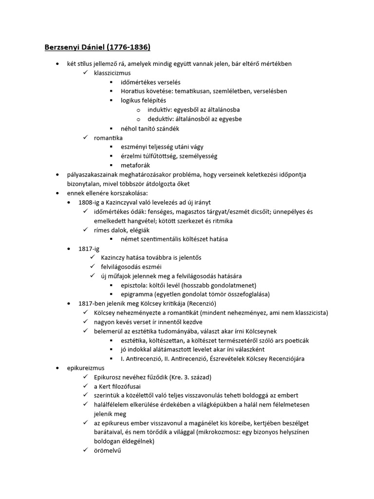 Berzsenyi Dániel | PDF