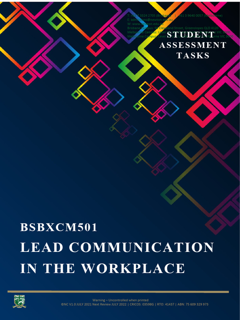 BSBXCM501 Student Assessment Tasks 16-11-20 | PDF | Communication | Fax