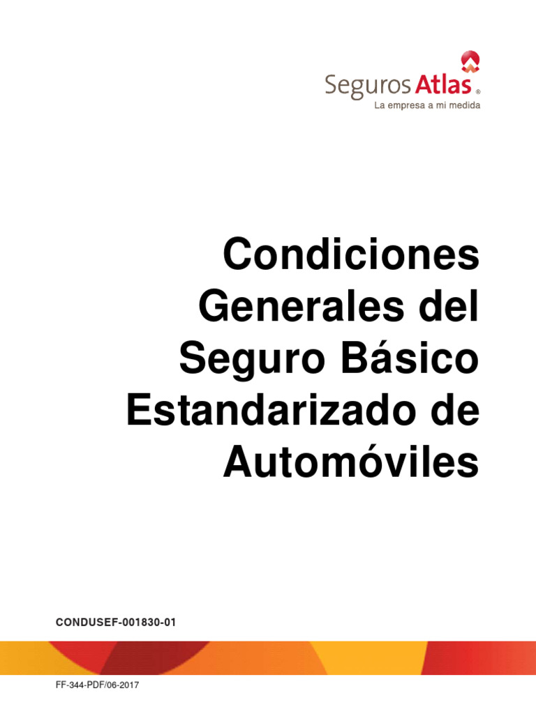 CG_SEGURO_BASICO_ESTANDARIZADO_RESPONSABILIDAD_CIVIL_AUTOMOVILES | PDF | Póliza de seguros | Seguro