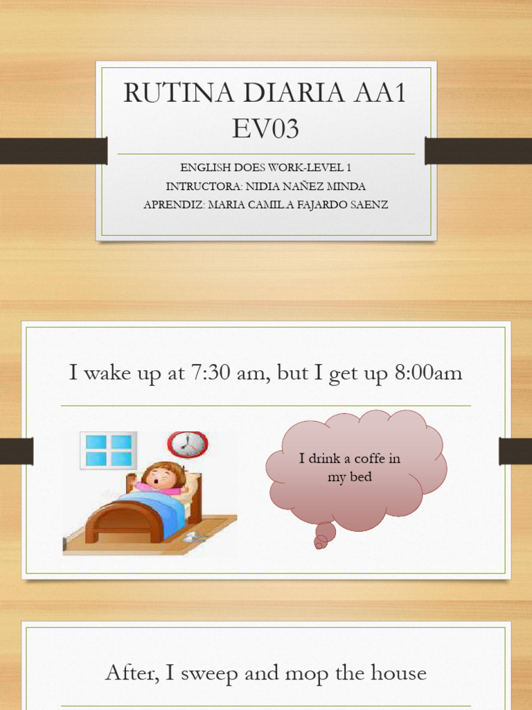 RUTINA DIARIA AA1 EV03.pptx CAMI | PDF | Language Arts & Discipline | Poetry