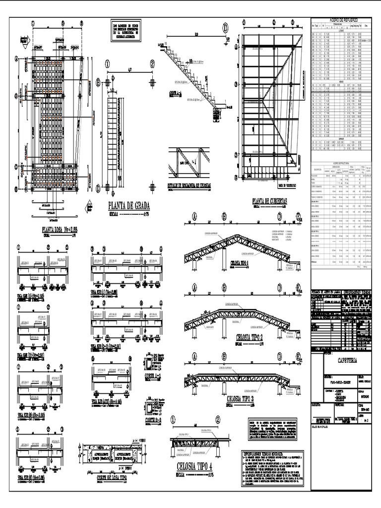 Plano Cubierta en Cercha | PDF | Ingeniería estructural