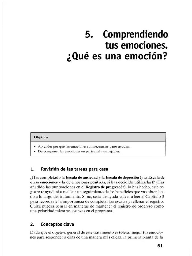 Comprendiendo Las Emociones Pdf