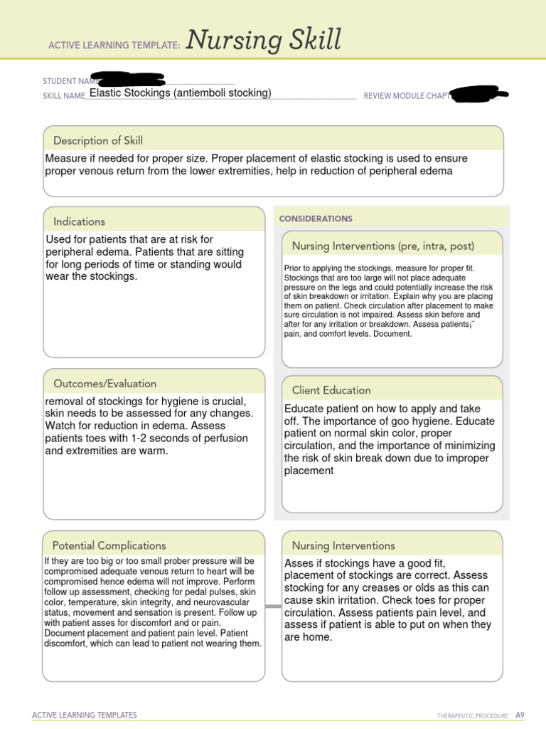 Elastic+stocking Alt | PDF | Edema | Pain