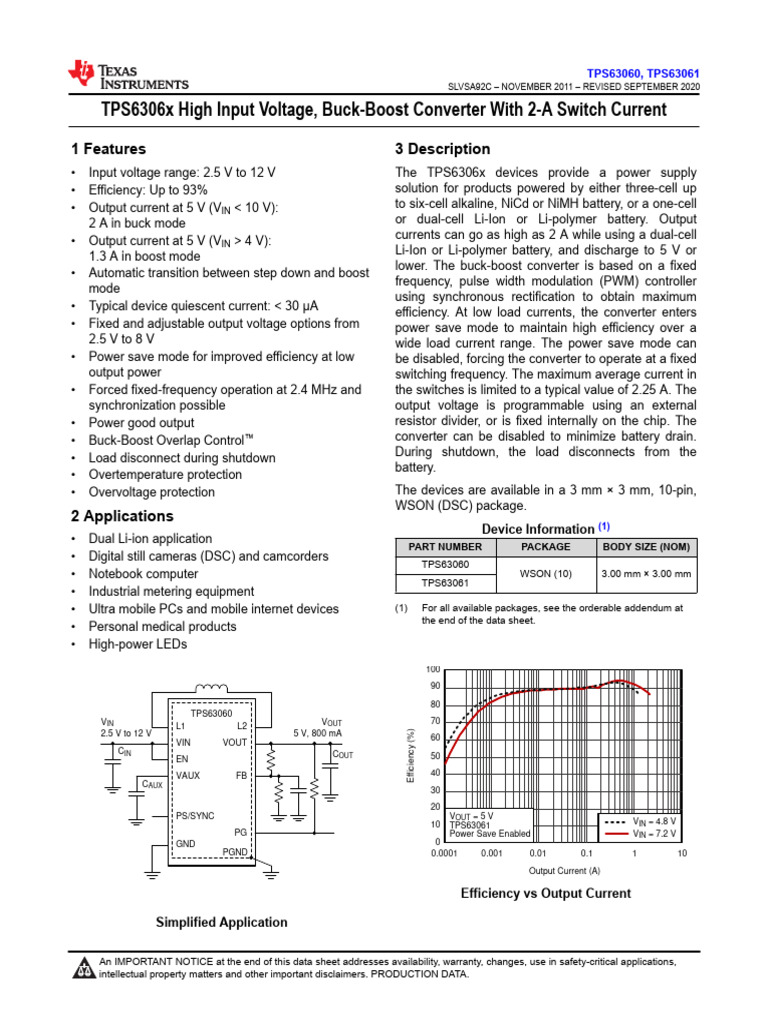 Tps 63060 | PDF | Manufactured Goods | Electrical Circuits