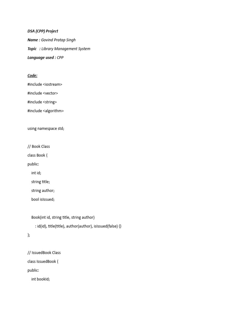 DSA. Project | PDF | Object (Computer Science) | Computer Programming