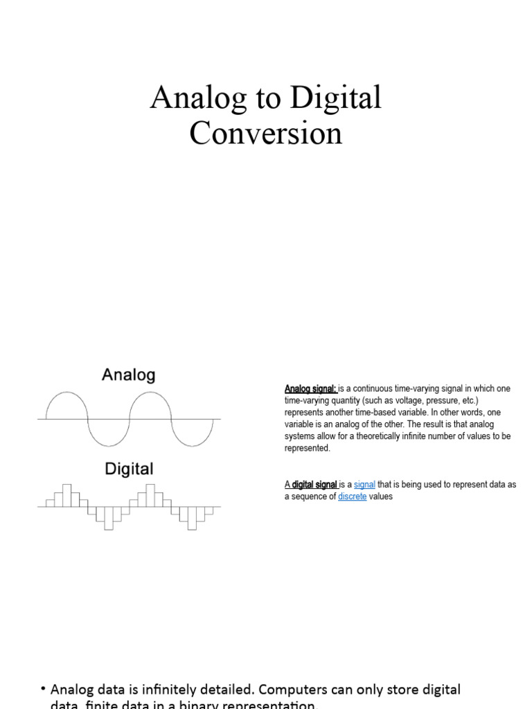 Analog To Digital Conversion | PDF | Teaching Methods & Materials
