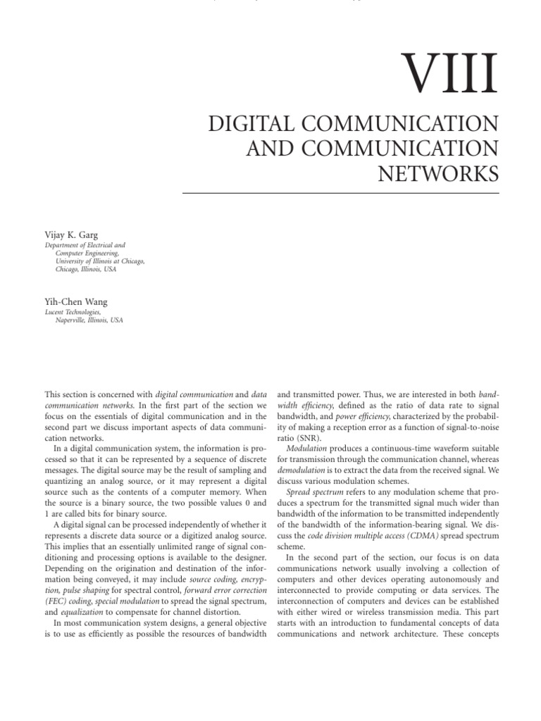 INTRODUCTION TO DIGITAL COMMUNICATION AND COMM - 2005 - The Electrical ...