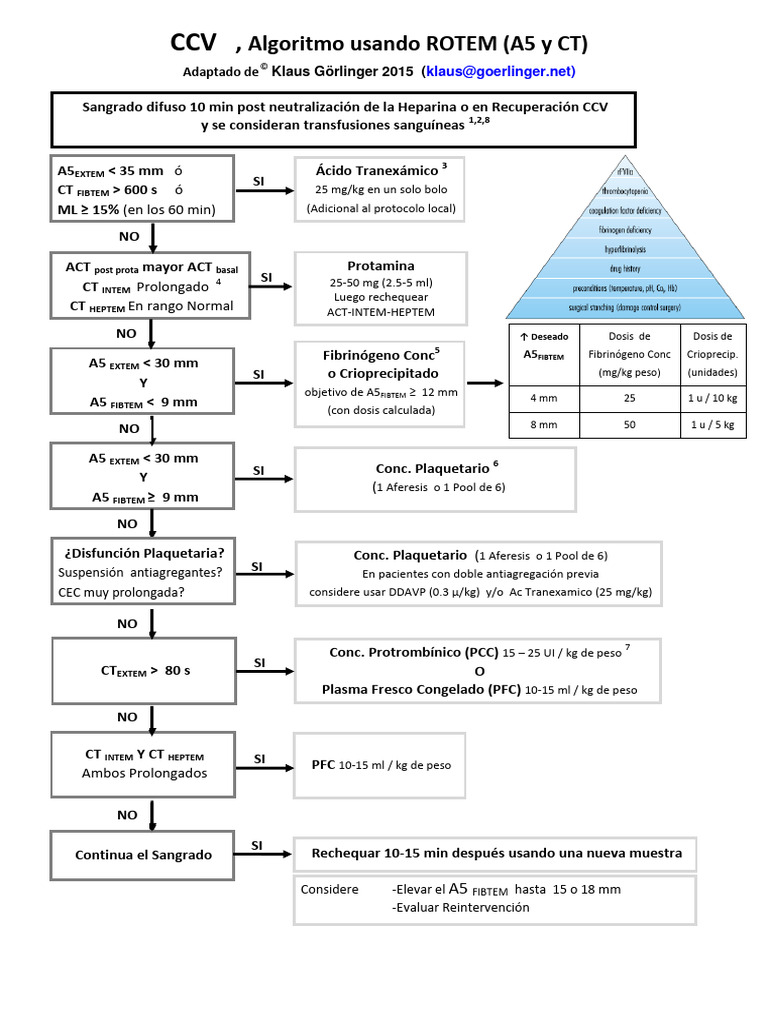 CCV - Algoritmo de ROTEM usando A5 y CT | PDF | Especialidades Medicas ...