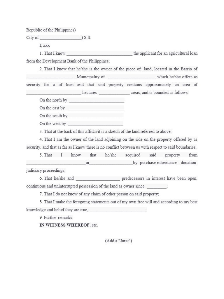 Form - 12 - Affidavit of Adjoining Owners | PDF