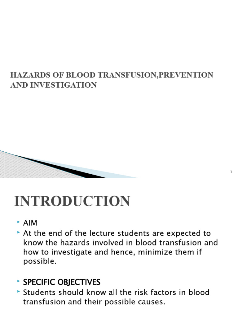 l300 Hazards of Trans Fusion | PDF | Blood Transfusion | Causes Of Death