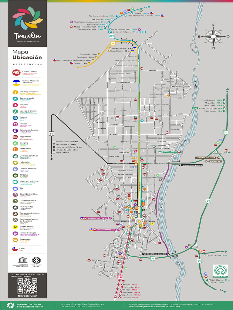 Trevelin Mapa de La Ciudad y Excursiones | PDF