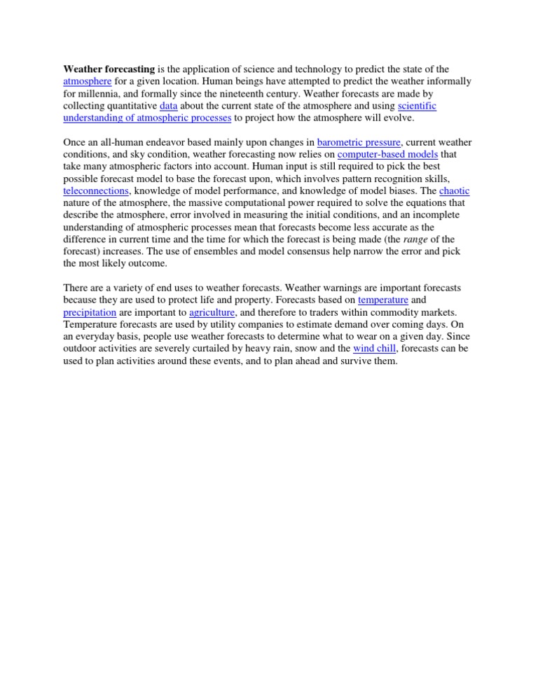 Understanding Weather Forecasting Techniques | PDF | Science ...