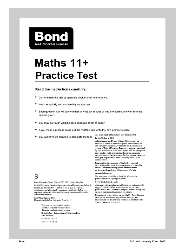 k70634 Math Test | PDF | Copyright