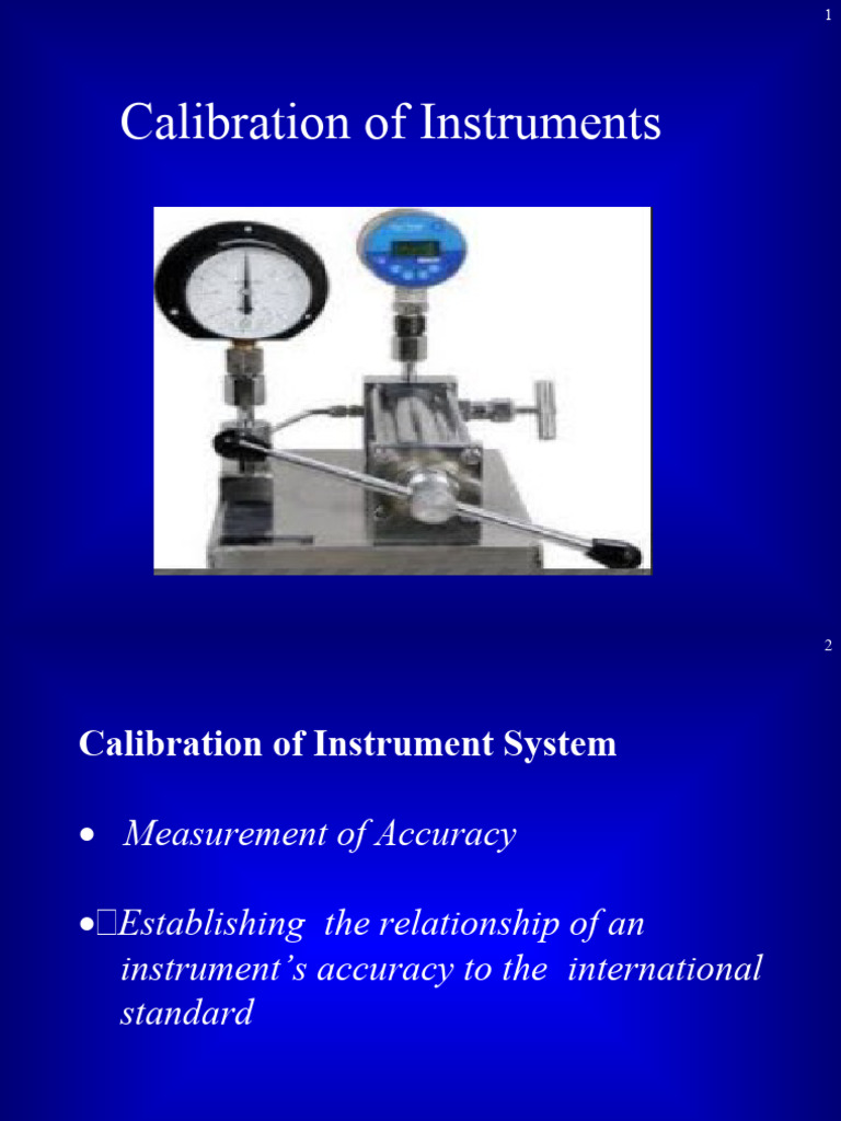 calibration | PDF | Calibration | Accuracy And Precision