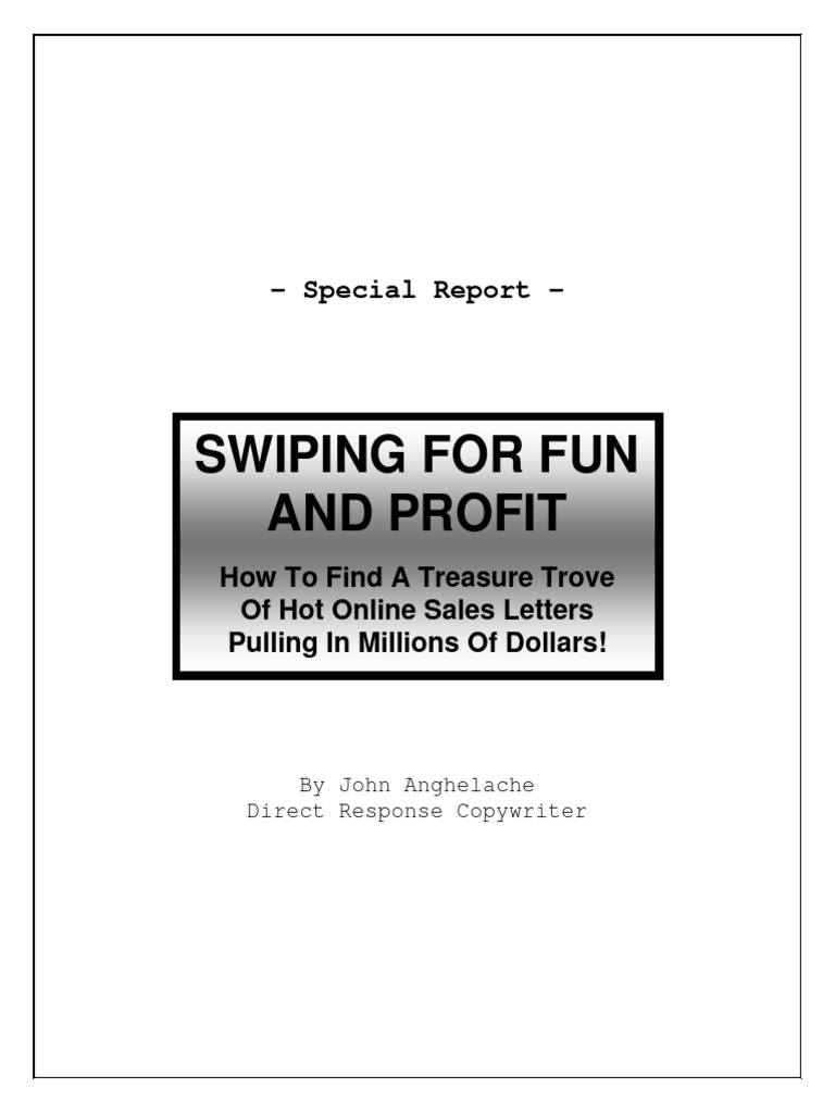 John Anghelache - Swiping Report | PDF | World Wide Web | Internet & Web