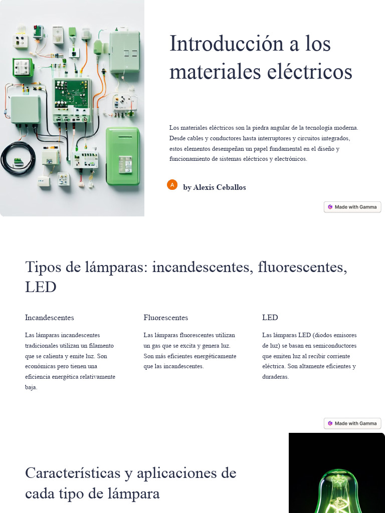 Introduccion A Los Materiales Electricos | PDF | Diodo emisor de luz | Encendiendo