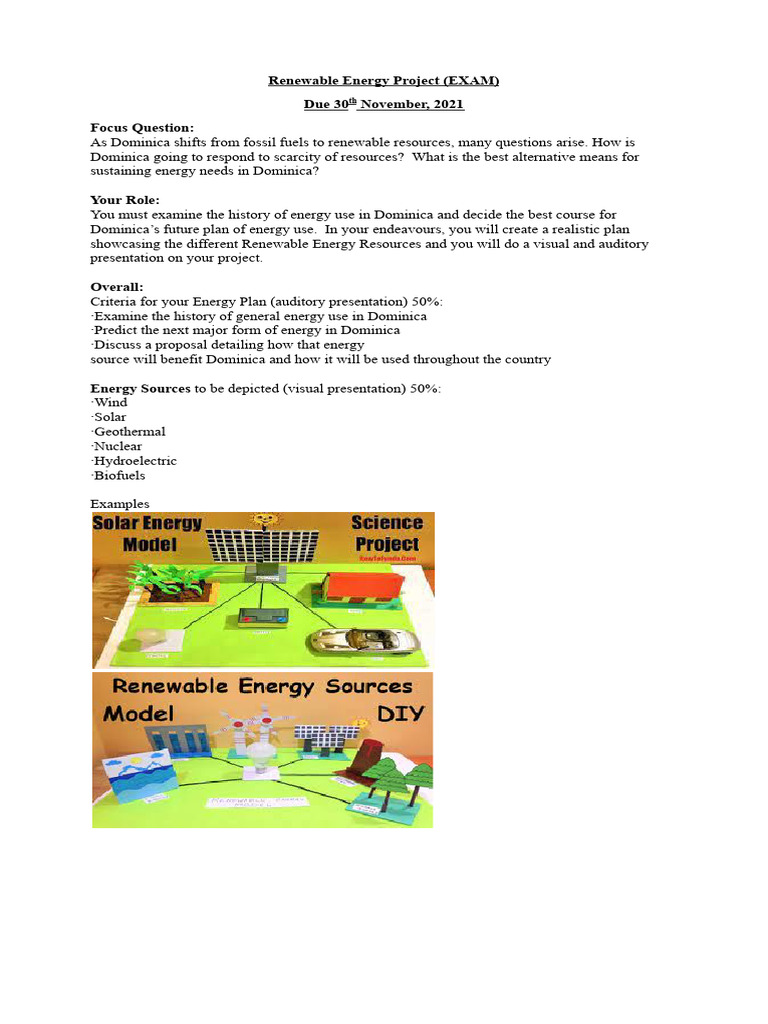 Renewable Energy Activity | PDF