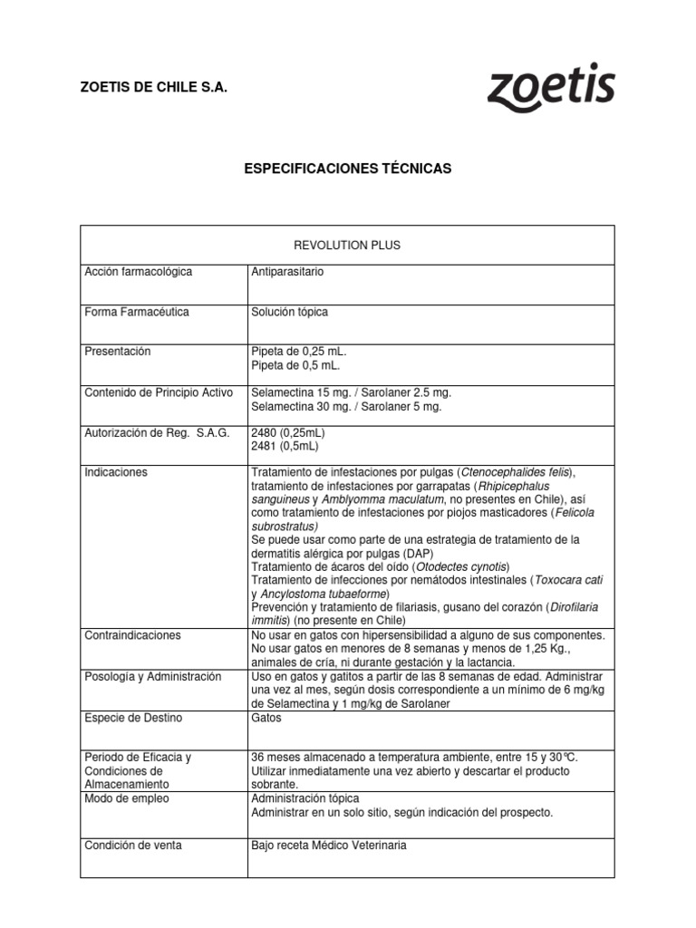 Ficha Tecnica Revolution Plus | PDF