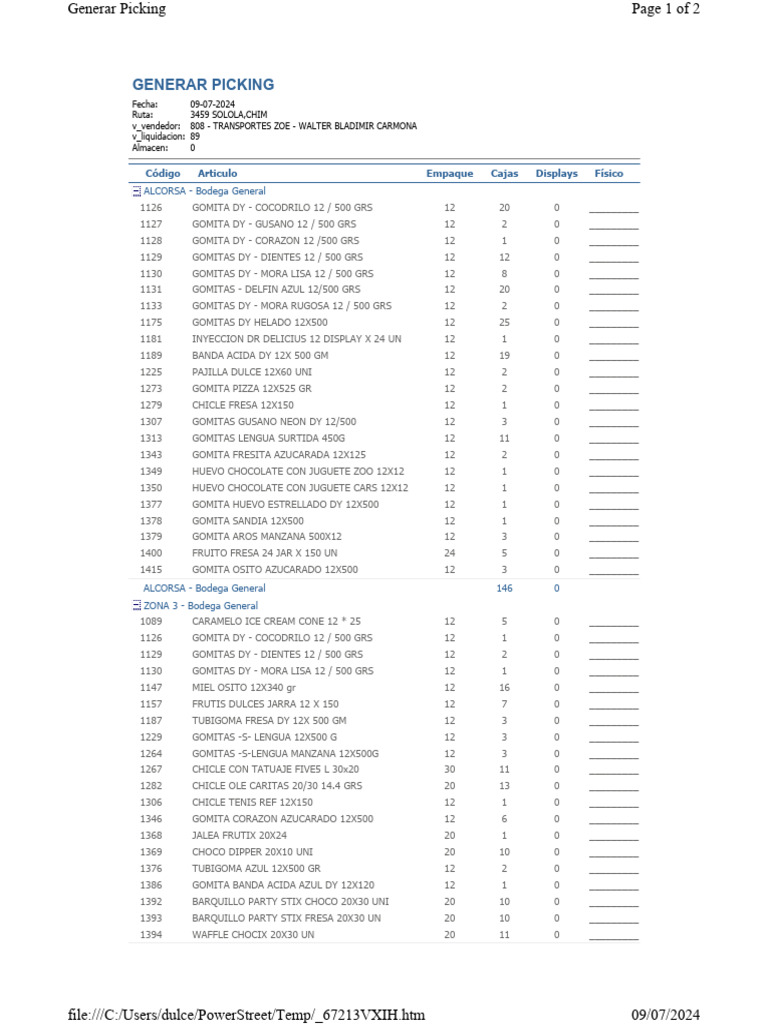 3459 RUTA SOLOLA PIKING | PDF