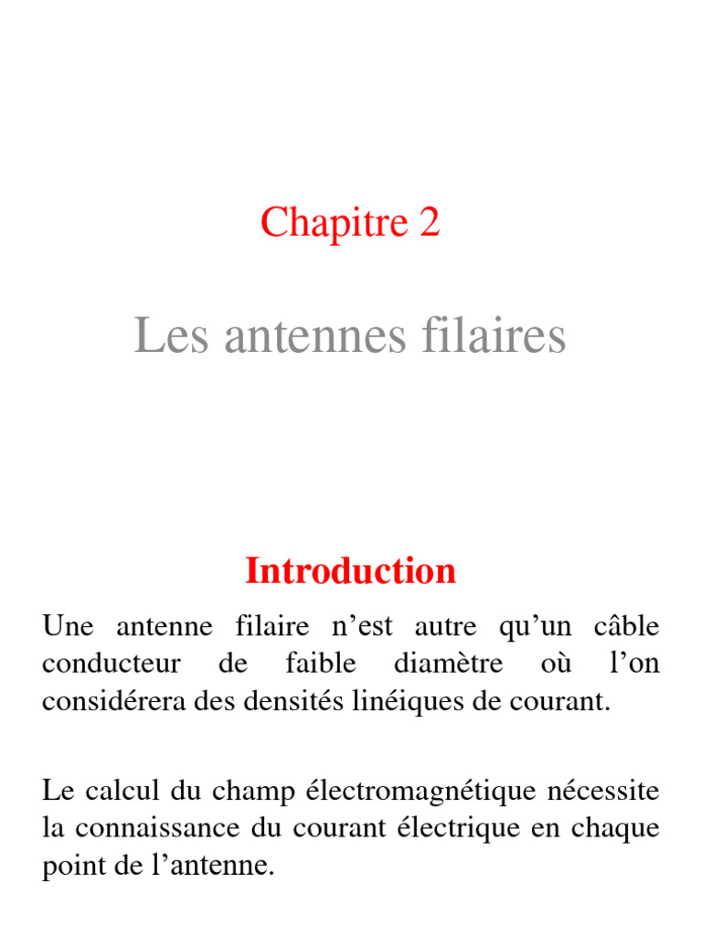 Calcul des antennes filaires | PDF | Antenne (Radio) | Radiation
